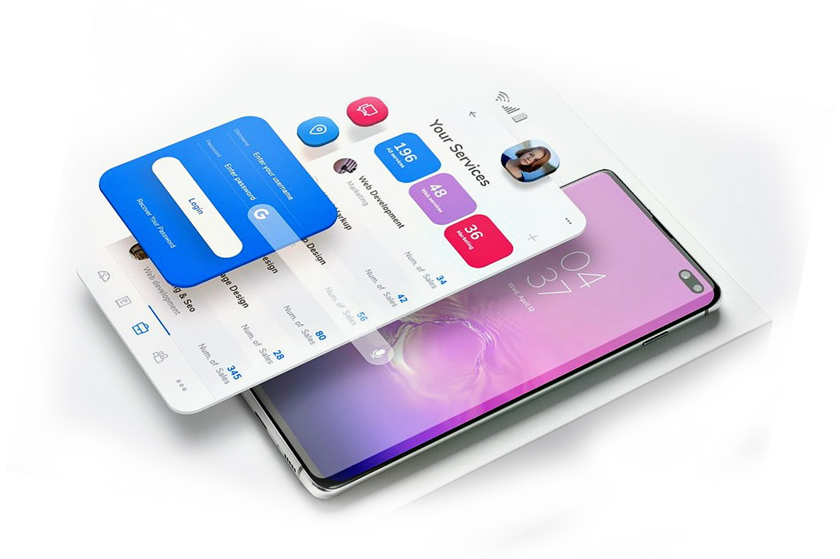 App Mockup Designing – Kleosys Innovations